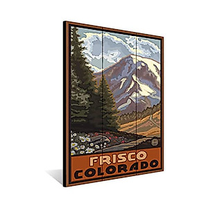 Frisco Colorado Springtime Mountains Wood Art Print from Travel Artwork by Artist Paul A. Lanquist 18" x 24"