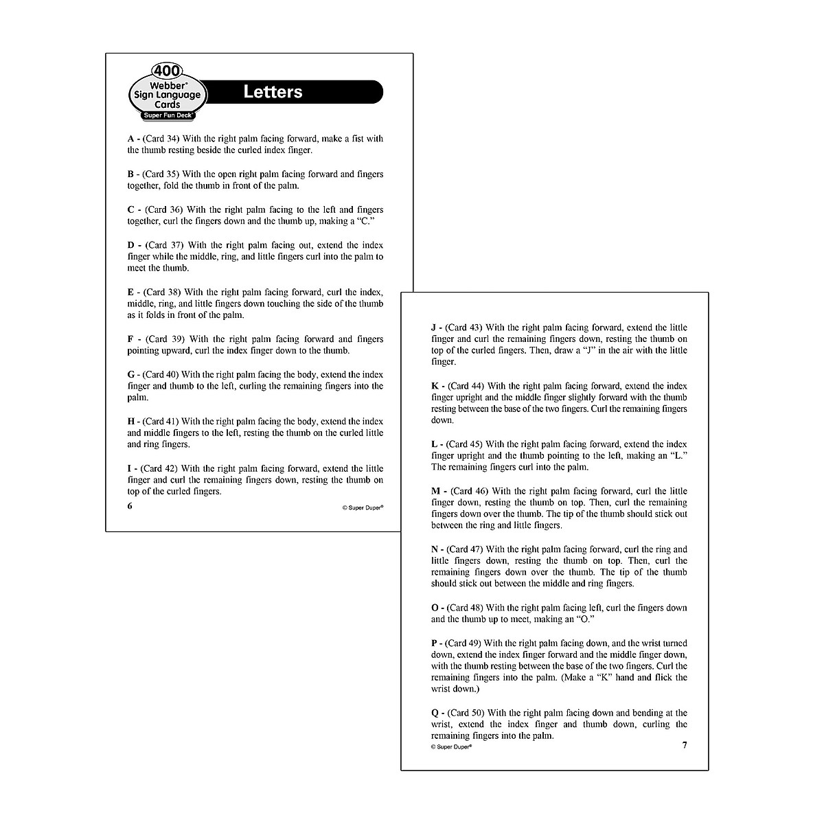 Super Duper Publications| 400 American Sign Language (ASL) Flash Cards Fun Deck | Educational Learning Resource for Children