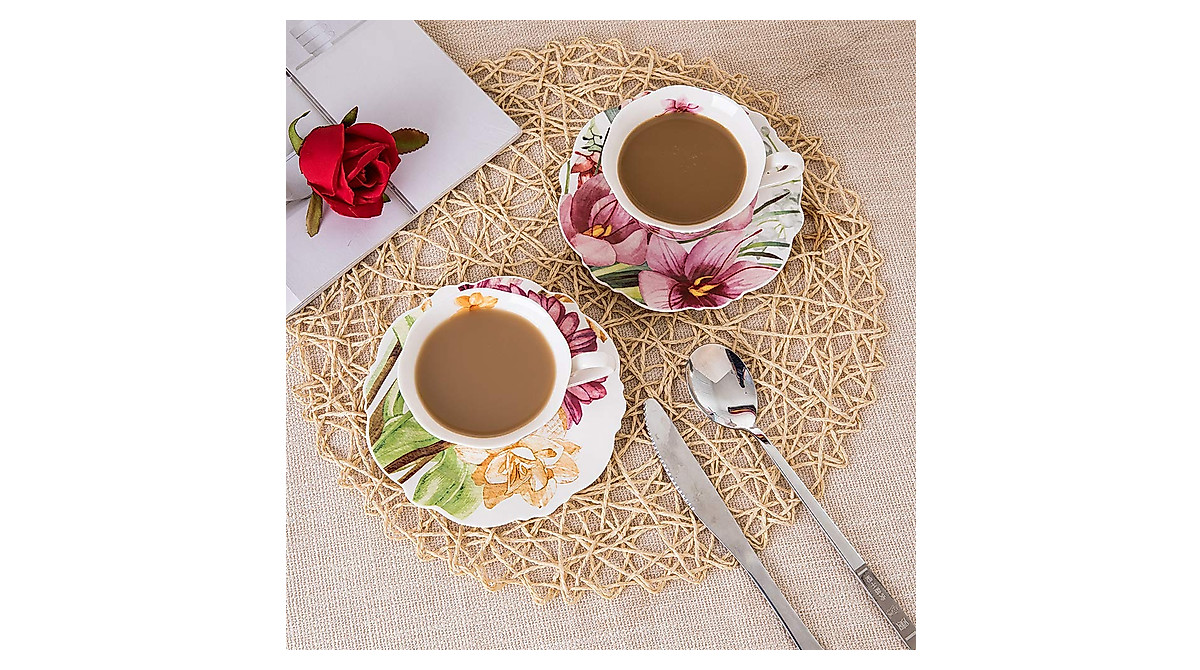 Eileen's Reserve Teacup & Saucer Set - Fine China Gift