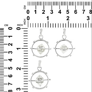 Starborn Herkimer Diamond Spinner Pendant in Sterling Silver