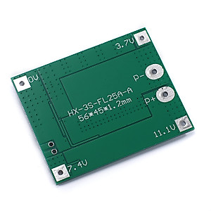 Songhe 3S 11.1V 12V 25A 18650 Li-ion Lithium Battery PCB Protection Board Module with Balanced Protection 3pcs