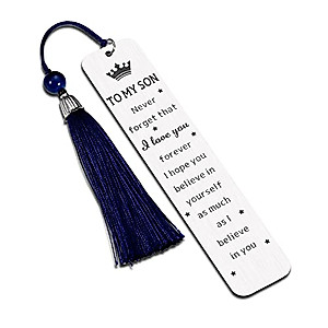Inspirational Gifts for Son Stepson Valentines Day Gifts for Son from Mom Teen Boys Gift Ideas 4 Year Old Boy Birthday Gift for Him Graduation Gift Ideas Humor Gag Gifts from Mom Bookmark for Teen Him
