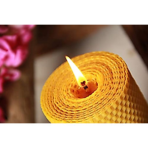 Mia Candles | Beeswax Pillar Candle 3"x 6" | Unscented Candles, Handmade, All Natural, 0 Pure Beeswax Candles for Home | No Chemicals, No Additives, No Petroleum | Home Decoration | Relaxing