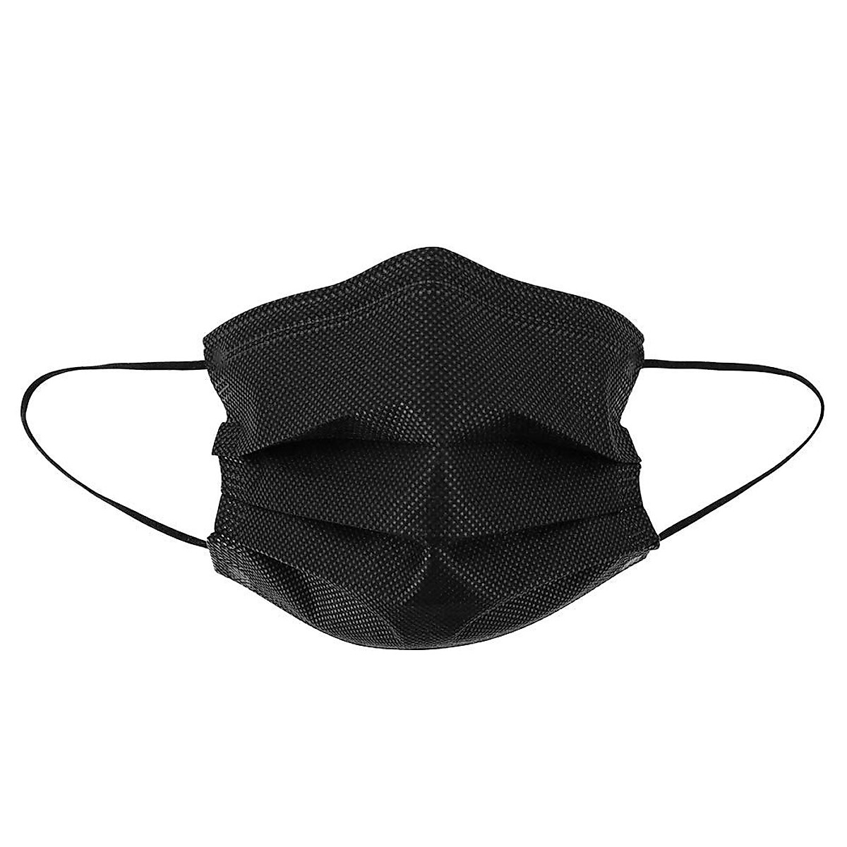 Global Glove Lightweight Face Mask, Black, Disposable, Food Contact Compliant, Polypropylene NW-M2, 50 masks