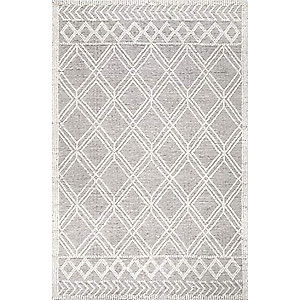nuLOOM Natti Contemporary Trellis Area Rug, 7' 6" x 9' 6", Beige