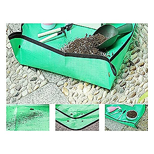 BIUWING 2PCS 39.4" x 39.4" Plant Repotting Mat Waterproof Transplanting Mat Indoor Succulent Potting Mat Portable Gardening Soil Changing and Watering mat Square and Foldable Garden mat