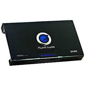 Planet Audio AC2400.4 Anarchy Series Car Audio Amplifier - 2400 High Output, 4 Channel, Class A/B, High/Low Level Inputs, High/Low Pass Crossover, Bridgeable, Full Range, For Stereo and Subwoofer
