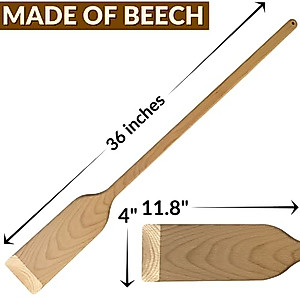 Giant Wooden Mixing Paddle 36-in Beech Heavy Duty - Made in Ukraine - Stirring Spatula for Brewing Handle Long Stir for Cooking Cajun Crawfish Boil Grill Mixing Camping in Big Stock Pots Brewing Beer