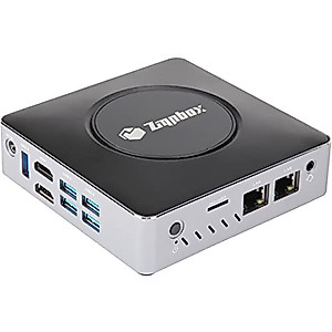 Zignbox GL01V2-PLUS Fanless Mini PC Intel Celeron N4000 Processor Up to 2.6GHz 8GB RAM 120GB SSD Dual HDMI Dual LAN Windows 10 Pro