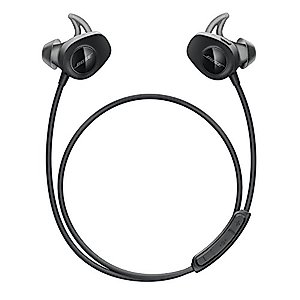 Bose SoundSport, Wireless Earbuds, (Sweatproof Bluetooth Headphones for Running and Sports), Black (Renewed)