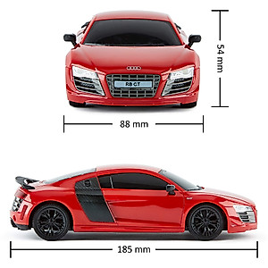CMJ RC Cars Audi R8 GT 1:24 Scale Radio Controlled Car Licensed RC Car Series for Girls and Boys Age 8 9 10 11 12 Years Holiday Ideal Gift (Red)