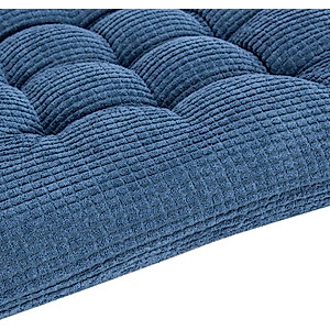 RGRE Chair Cushion with Ties for Dining Chairs Set of 4, 16” x 16”Outdoor Seat Cushions, Thickened Soft Corduroy Cotton Filled Wicker Chairs Pad for Kitchen Dining Chairs Patio Cushion