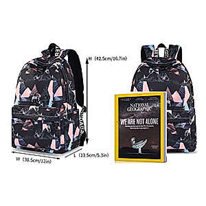 YANAIER Stylish Backpack Purse Laptop Backpack Travel Daypack Black Triangle