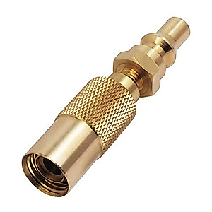 X Home 1/4 Inch RV Propane Quick Connect Adapter for Blackstone Griddle, 17 Inch and 22 Inch Tabletop Griddle, Solid Brass Conversion Fitting