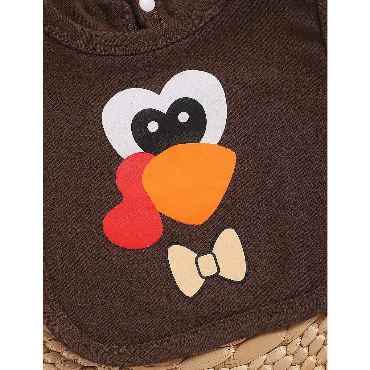 Menglang Thanksgiving Baby Bibs, My First Thanksgiving Baby Bibs, Unisex 1 Pack Drool Bibs, for Teething and Drooling, Feeding (Turkey Boy)