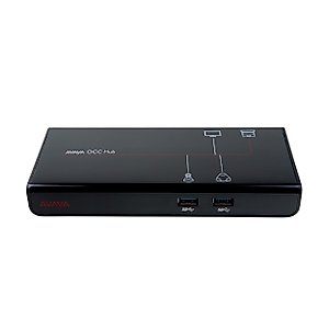Avaya One Cable Connect Hub - USB/HDMI 3-Port Hub for Laptops, Monitors, Speakers - Plug and Play - Black