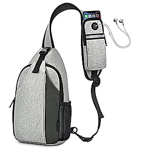 Nicole Miller Sling Bag Lightweight Crossbody Shoulder Backpack with Mesh Side Pockets Travel Hiking Chest Bag Daypack