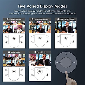 NexiGo Meeting 360 (Gen 2), 8K Captured AI-Powered Framing & Speaker Tracking, Plug & Play, 1080p HD 360-Degree Smart Video Conference Camera, 8 Noise-Cancelling Microphones