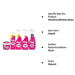 Stardrops - The Pink Stuff - The Miracle Cleaning Paste, Multi-Purpose Spray, Bathroom Foam Spray, Window & Glass Cleaner, and Cream Cleaner Bundle