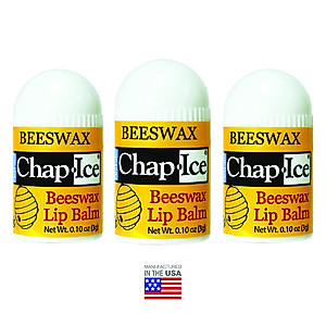 Chap-Ice® | 12-Count Mini Beeswax Peppermint Lip Balm | Lip Balm Pack Fortified with Coconut Oil for Dry, Cracked Lips | Made in USA | 12-Count Mini Lip Balm with Peppermint Flavor (0.10oz/3g Each)