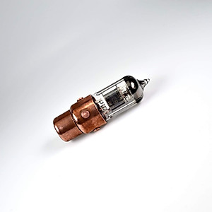 Handmade 64GB Orange Pentode Electron Vacuum Tube USB 3.1 Flash Drive with Wood Stand. Steampunk/Industrial Style