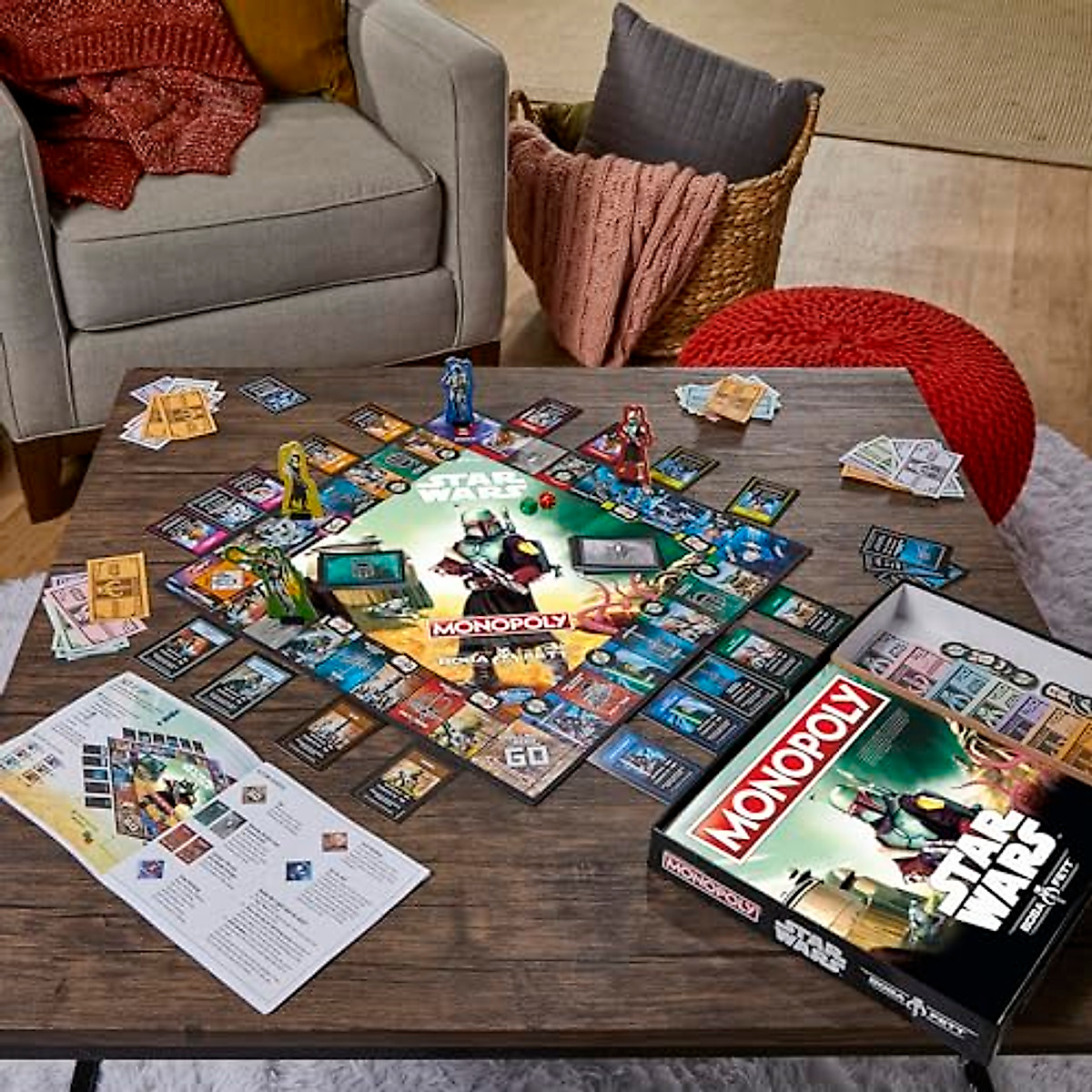 Hasbro Gaming Monopoly: Star Wars Boba Fett Edition Board Game for Kids Ages 8+, Inspired by The Star Wars Movies and The Mandalorian TV Series