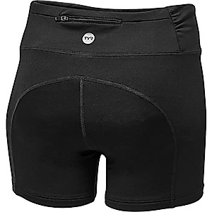 TYR Women's Standard Kalani Short for Swimming, Yoga, Fitness, and Workout, Black, Large
