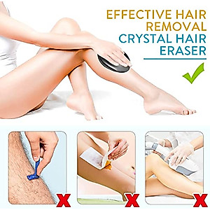 Crystal Hair Eraser for Women and Men,Reusable Crystal Hair Remover, Magic Painless Exfoliation Hair Removal Tool,Magic Hair Eraser for Back Arms Legs (Pink)