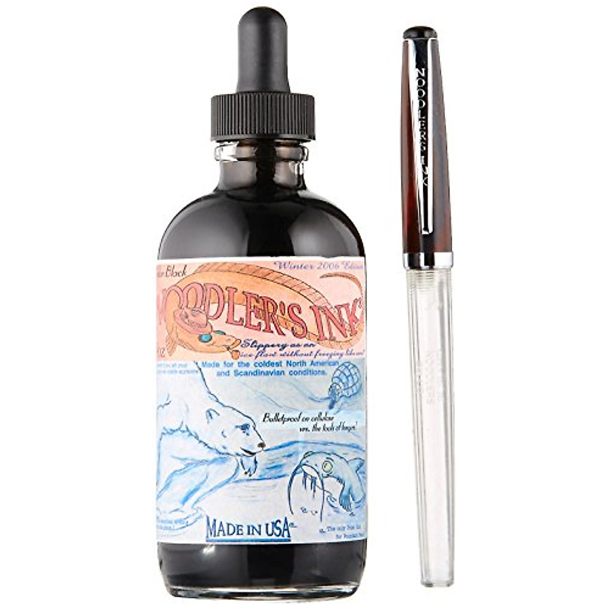 Noodlers Ink 4.5 Oz Polar Black W/Eye Dropper