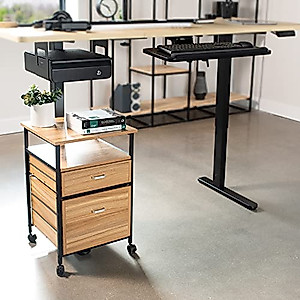 VIVO Electric Stand Up Desk Frame Workstation with Rear-Set Legs, Frame Only, Single Motor Ergonomic Standing Height Adjustable Base with Memory Controller, Black, DESK-100E-RB