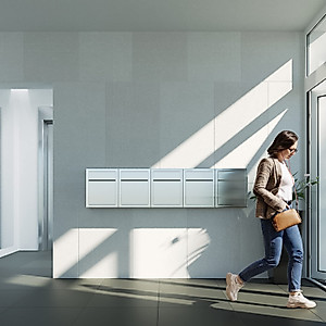 Base by Bravios - Modern Wall-Mounted Mailbox in Stainless Steel