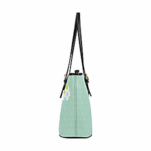 InterestPrint Happy Easter Cute Eggs Halloween Women Totes Top Handle HandBags PU Leather Purse