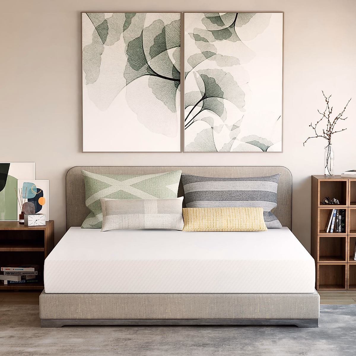 GAESTE 10 Inch Cal King Cooling Gel Memory Foam Medium Firm Mattress Breathable Pressure Relief CertiPUR-US Certified Mattress-in-a-Box for Kids and Adults No Fiberglass (California King, 10 in)