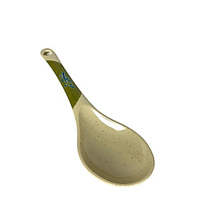 JapanBargain 2345, Set of 2 Serving Spoons Japanese Soup Serving Spoons Chinese Soup Serving Spoons Rice Serving Spoons Table Serving Spoons, Green Melamine