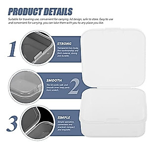 COHEALI Small Containers Craft Storage Jewelry Display Box 6pcs Plastic Clear Beads Storage Containers Square Sewing Box Parts Boxes Clear Organizer Box Small Plastic Containers