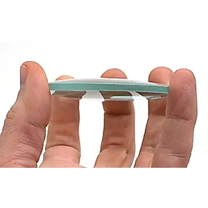 Double Convex Lens, 150mm Focal Length, 3" (75mm) Diameter - Spherical, Optically Worked Glass Lens - Ground Edges, Polished - Great for Physics Classrooms - Eisco Labs