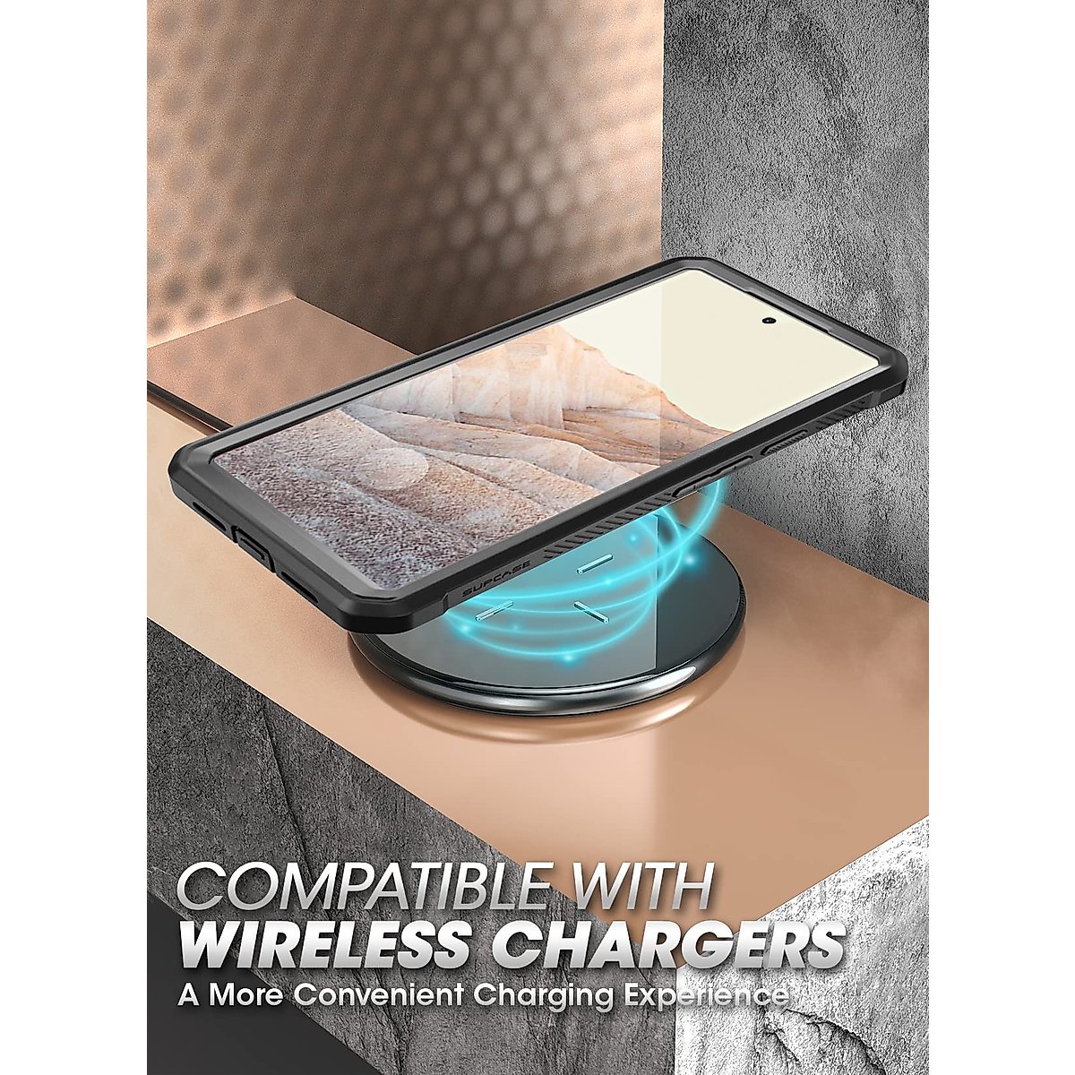 SUPCASE Unicorn Beetle Pro Series Case for Google Pixel 6 (2021 Release), Full-Body Rugged Belt-Clip & Kickstand Case with Built-in Screen Protector (Black)
