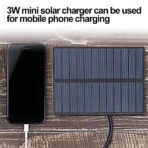 3W 5V Mini Solar Panel for Smart Phone, Small Fans, Outdoor, Portable Polysilicon Solar Photovoltaic Panel