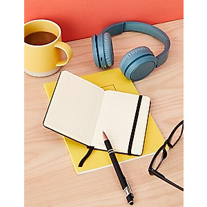 Silvine A6 Executive Soft Feel Notebook Black. 160 Pages (80 Sheets) Ruled 7mm feint. Ref 196BK