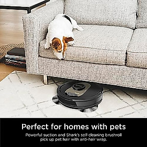 Shark AV2501AE AI Robot Vacuum with XL HEPA Self-Empty Base, Bagless, 60-Day Capacity, LIDAR Navigation, Perfect for Pet Hair, Compatible with Alexa, Wi-Fi Connected, Carpet & Hard Floor, Black