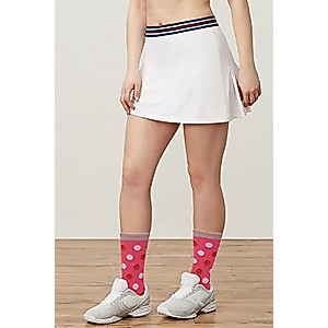 Sumona 6 Pairs Women Colorful Fancy Design Soft & Stretchy Novelty Crew Socks (Bright Polka Dot)