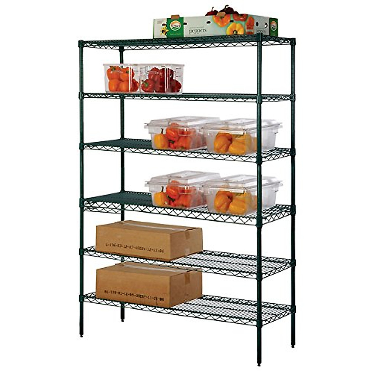 Omega 12" Deep x 36" Wide x 63" High 6 Tier Freezer Starter Shelving Unit