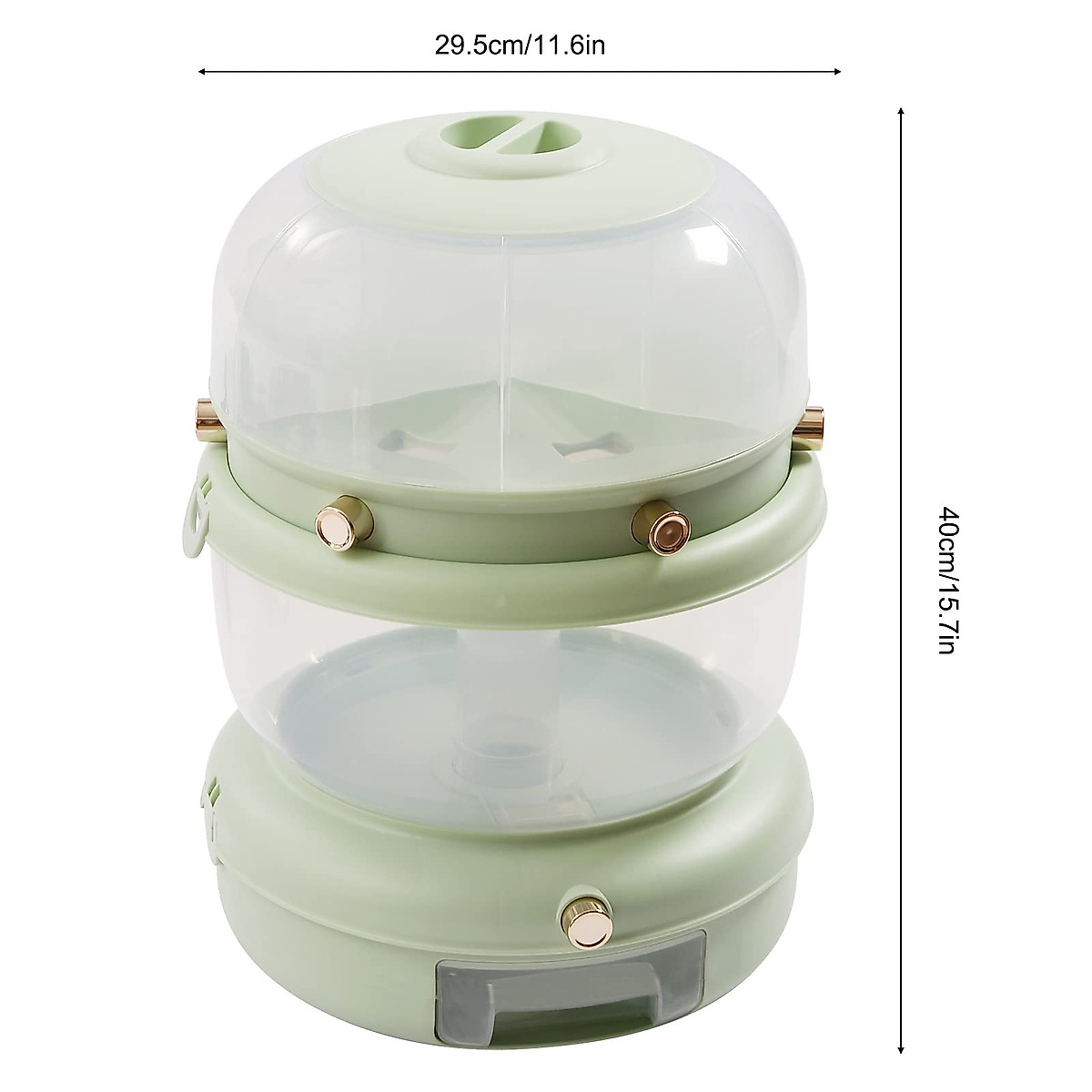 Eapmic 360° Rotatable Cereal Dispenser, One-Click Rice Output, Visible Round Multigrain Tank Cup Dry Rice Container Food Dispenser Sealed Grains Cans Grain Storage Tank for Storage Small Beans