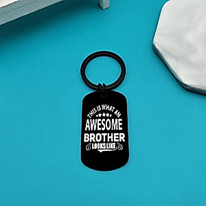 Brother Gifts from Sister Brother This is what An Awesome Brother Looks Like Keychain Christmas Birthday Gifts for Brother Valentines Graduation Fathers Day Gift Family Gifts for Brother