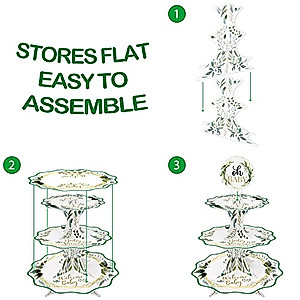 Oh Baby Sage Green Baby Shower Cupcake Stand for Boy and Girl Baby Shower Welcome Baby Gender Reveal Birthday Party Supplies Decorations