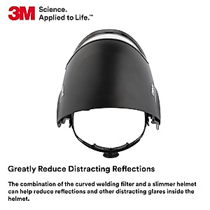 3M Speedglas Welding Helmet G5-02, Auto Darkening Welding Helmet Meets ISO 16321 TIG+ Standards, Light State 2.5, Curved Wide View ADF, Bluetooth Enabled, 4 Arc Sensors, Welding Helmet Bag, Black