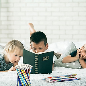 Kolewo4ever 100 Pieces Bible Verses Pencils with Inspirational Scriptures, 8 Styles, Multicolor, Great for Teachers, Students, Church Supplies