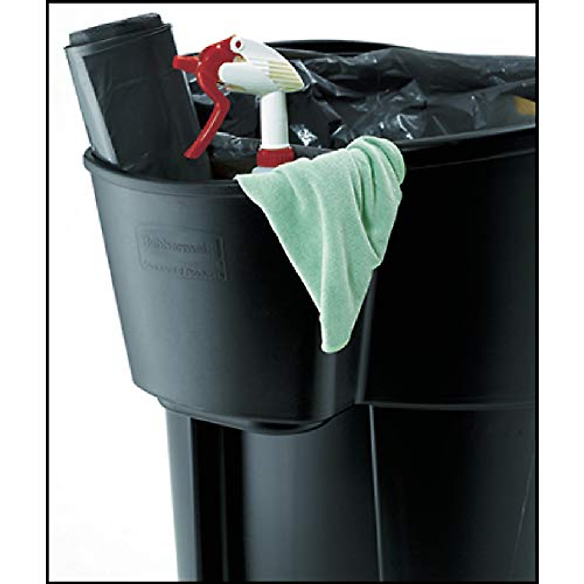 Rubbermaid Commercial Executive Series Mega Brute Waste Collection Cart, 120-Gallon, Black (9W7300BLA)