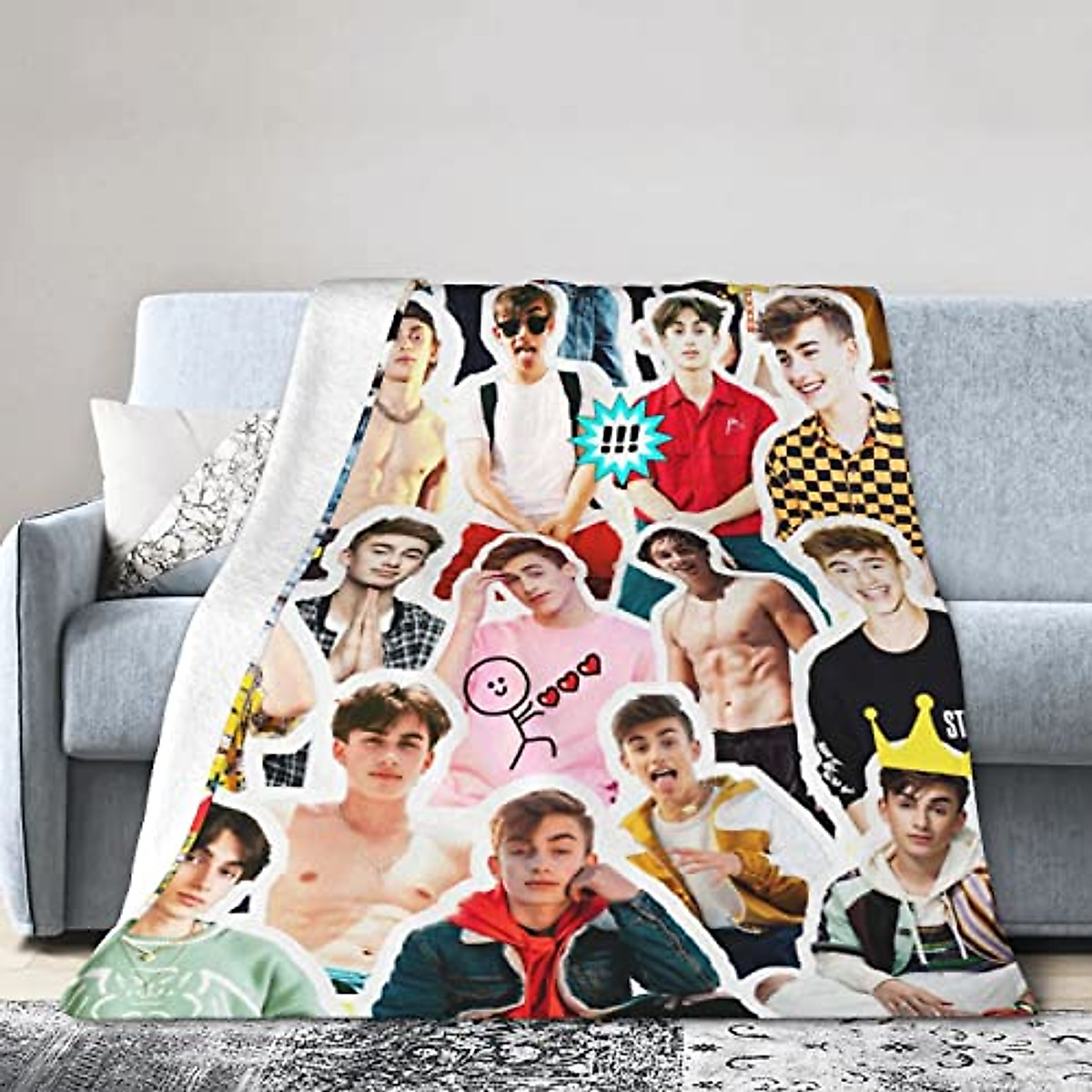 Blanket Johnny Orlando Soft and Comfortable Warm Fleece Blanket for Sofa,Office Bed car Camp Couch Cozy Plush Throw Blankets Beach Blankets