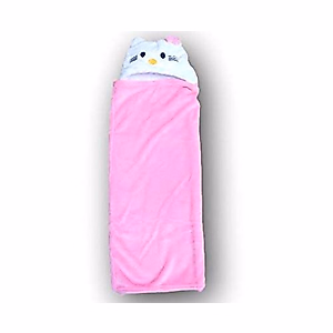 Hooded Toddler Blanket | Plush Soft Animal Baby or Infant Hoodie Blankie 36x27 + Hood (Light Pink)